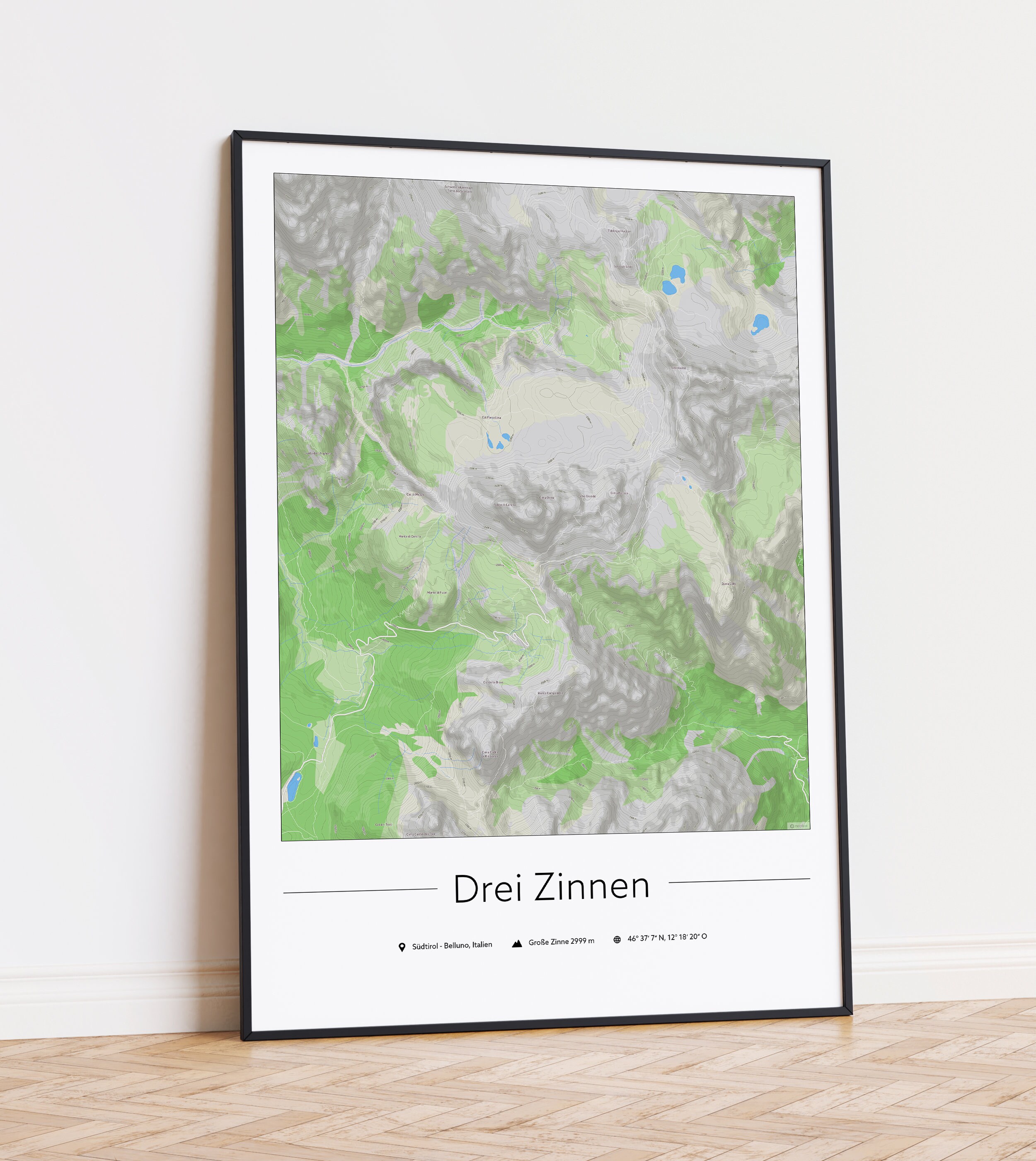 Three Peaks Topographic Map Printable Poster Minimalist Map - Etsy