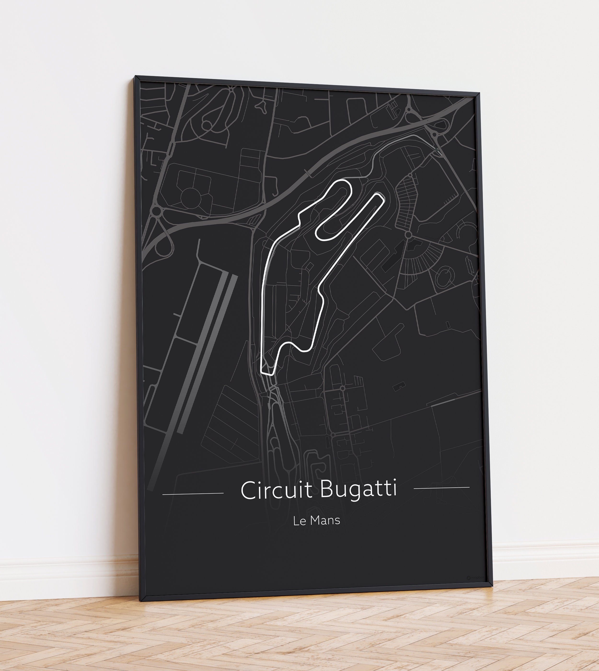Circuit Bugatti Le Mans Map Printable Poster 2 Variants Minimalist Map ...