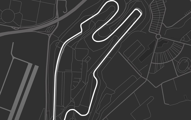 Circuit Bugatti Le Mans Map Printable Poster 2 Variants Minimalist Map ...