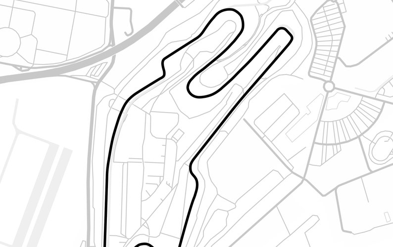 Circuit Bugatti Le Mans Map Printable Poster 2 Variants Minimalist Map ...