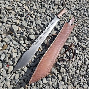 Hand-forged 5160 Steel Machete: Full Tang Hunting & Camping Blade - Etsy