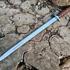 Hand-forged 23-inch D2 Steel Hunting Sword | Functional Long Blade for ...