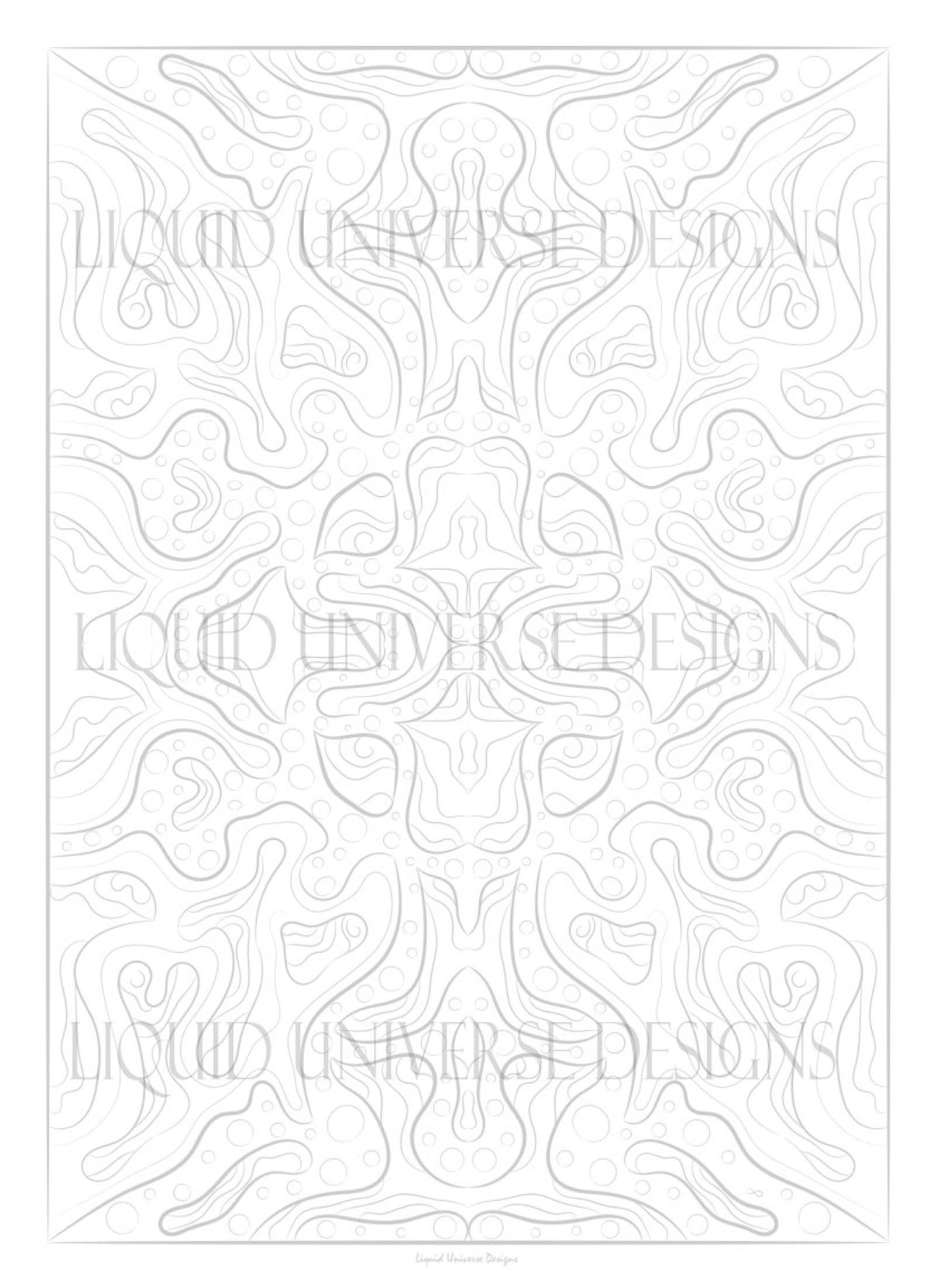 15 Abstract Geometric Coloring Page Black Grey High - Etsy