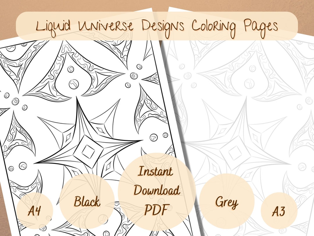 14 Abstract Geometric Coloring Page Blackgrey High Resolution PDF ...