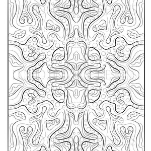 15 Abstract Geometric Coloring Page Black Grey High - Etsy