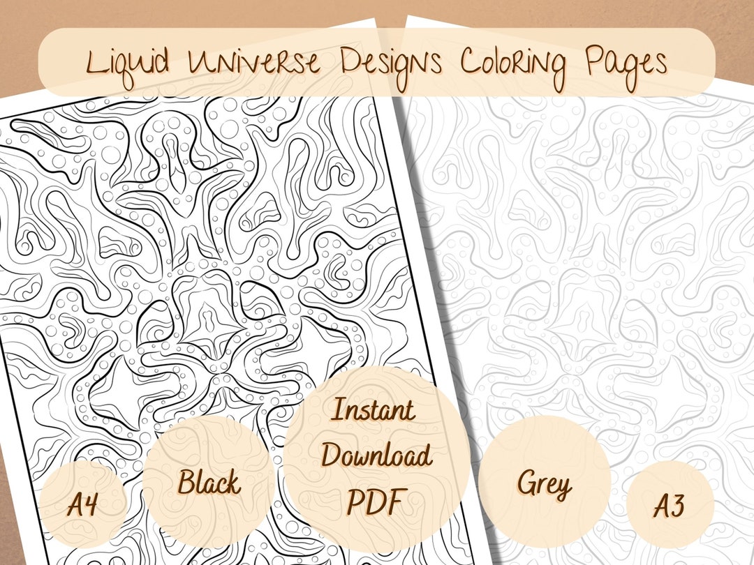 15 Abstract Geometric Coloring Page Black Grey High - Etsy