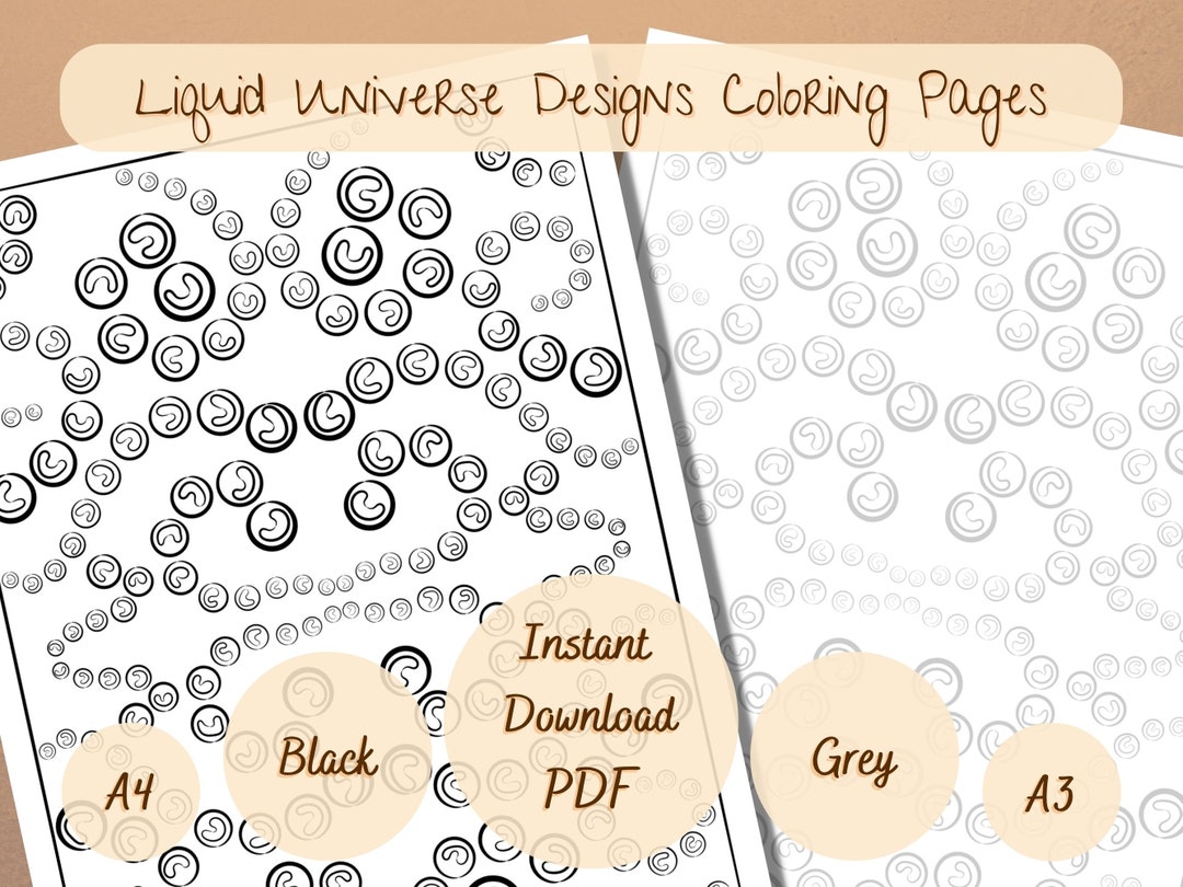 17 Abstract Geometric Coloring Page Black Grey High Resolution PDF ...