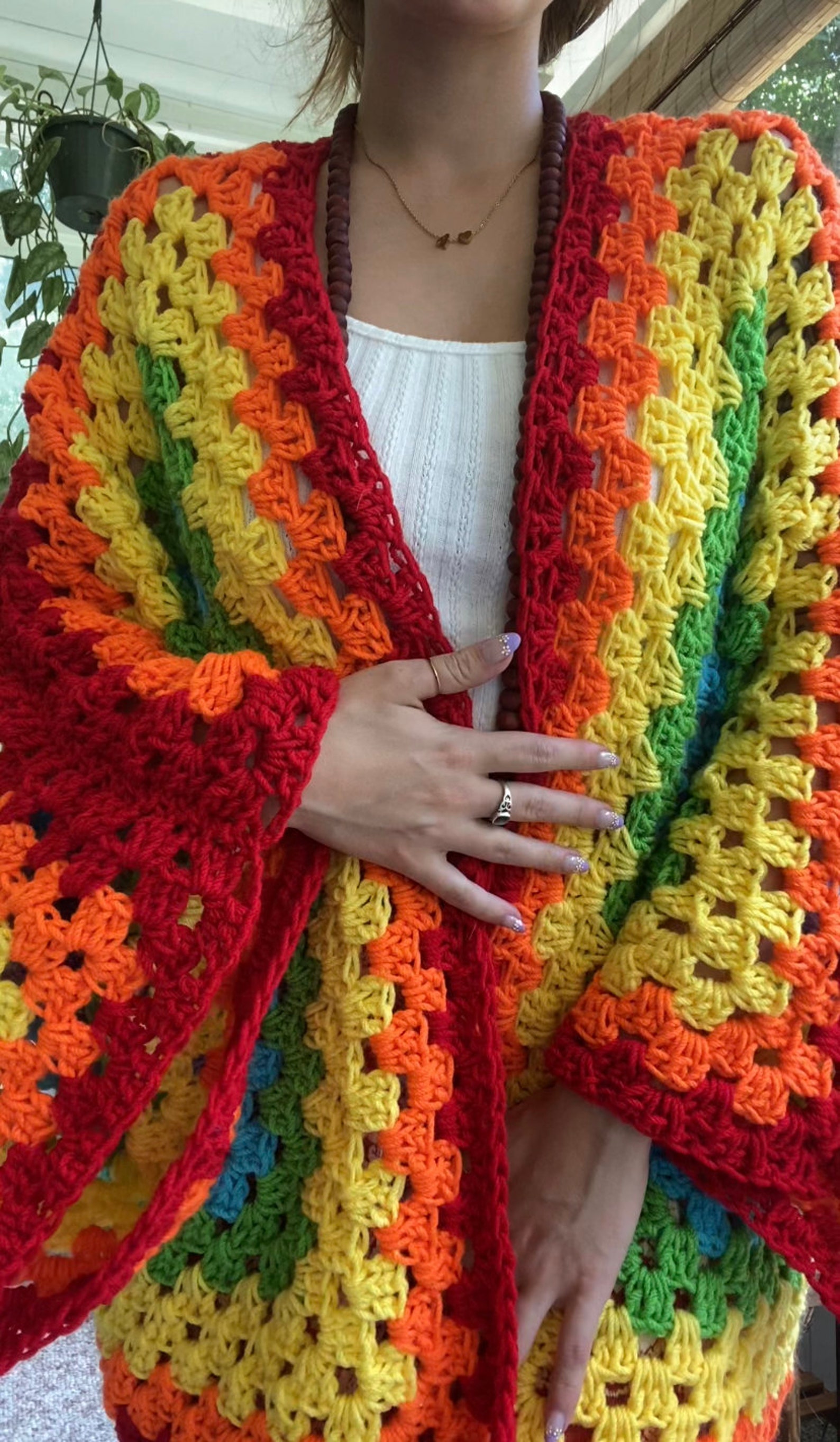 PDF Rainbow Crochet Cardigan PATTERN ONLY - Etsy