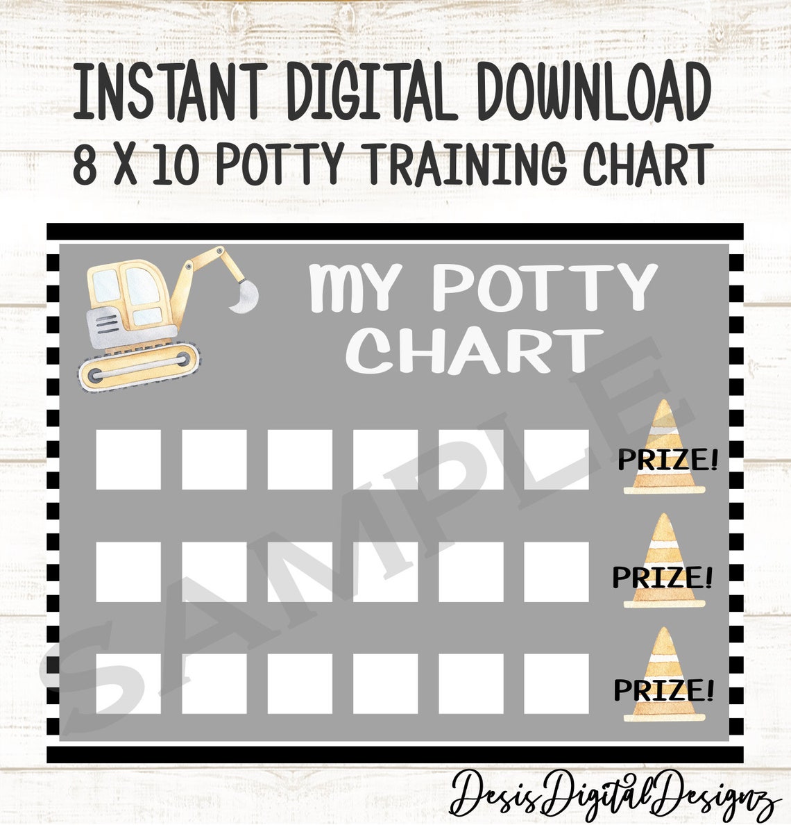 Construction Potty Training Chart. Potty Chart. Potty Training ...