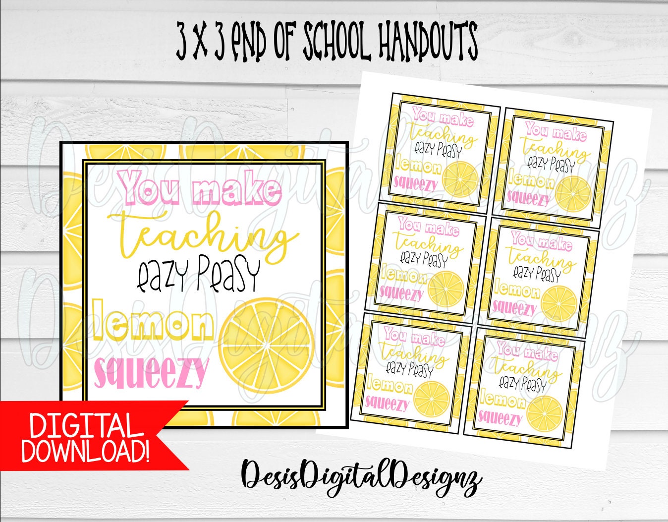 You Make Teaching Easy Peasy Lemon Squeezy. Last Day of School Gifts ...