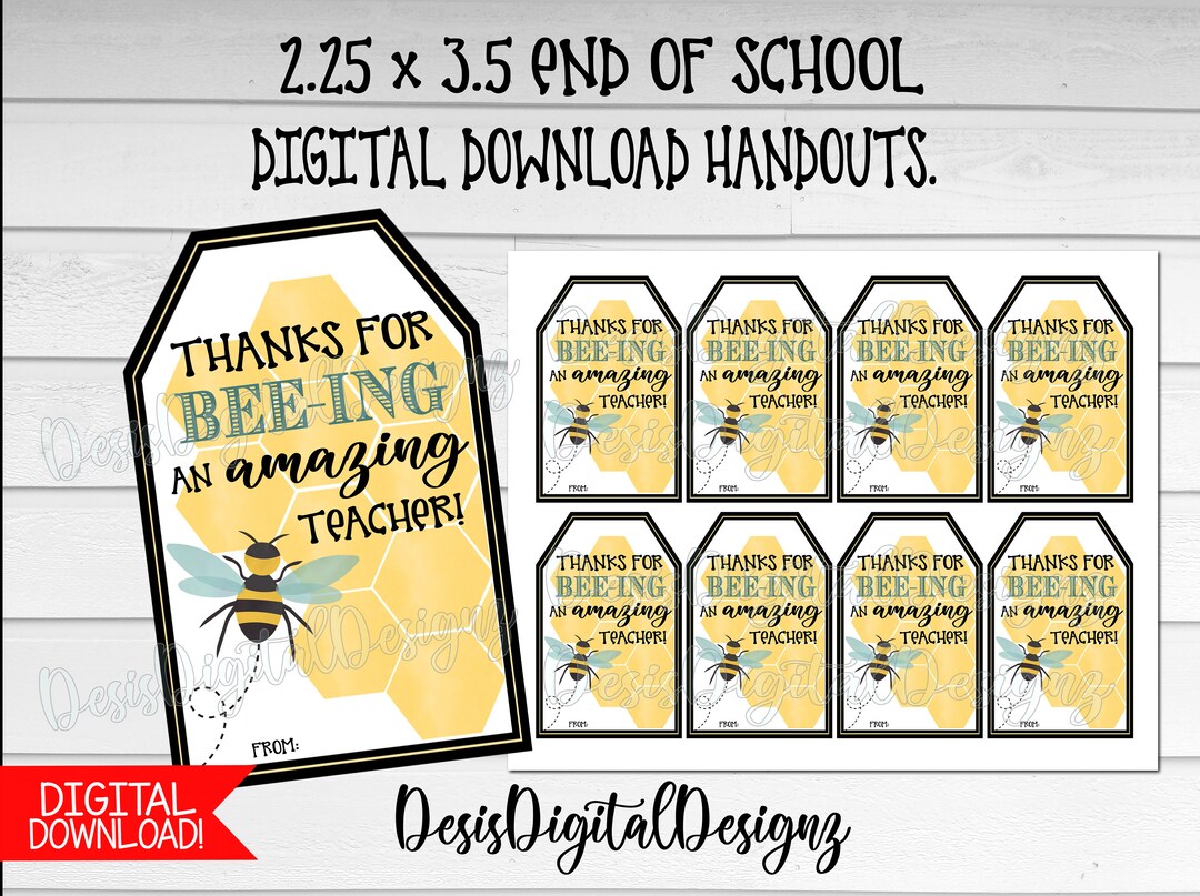 Thanks for Beeing an Amazing Teacher. Last Day of School Gifts End of ...