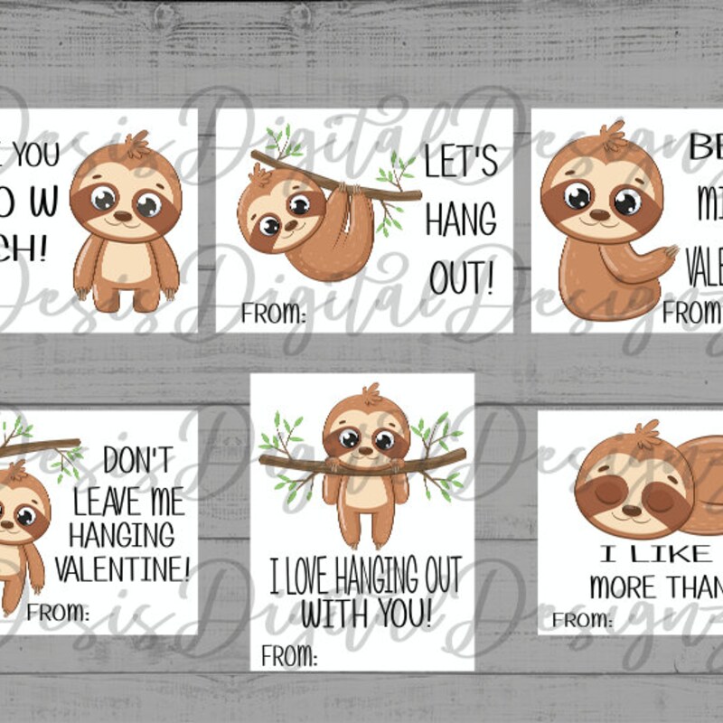 Sloth Valentine - Etsy