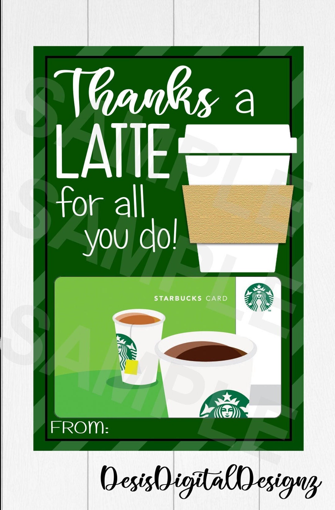 Teacher Appreciation Week. Thanks a Latte Coffee. Instant Digital ...