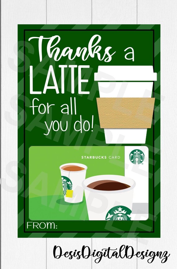 Teacher Appreciation Week. Thanks a Latte Coffee. Instant - Etsy