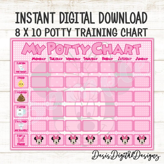 Minnie Mouse Potty Training Chart Minnie Mouse Potty Chart - Etsy