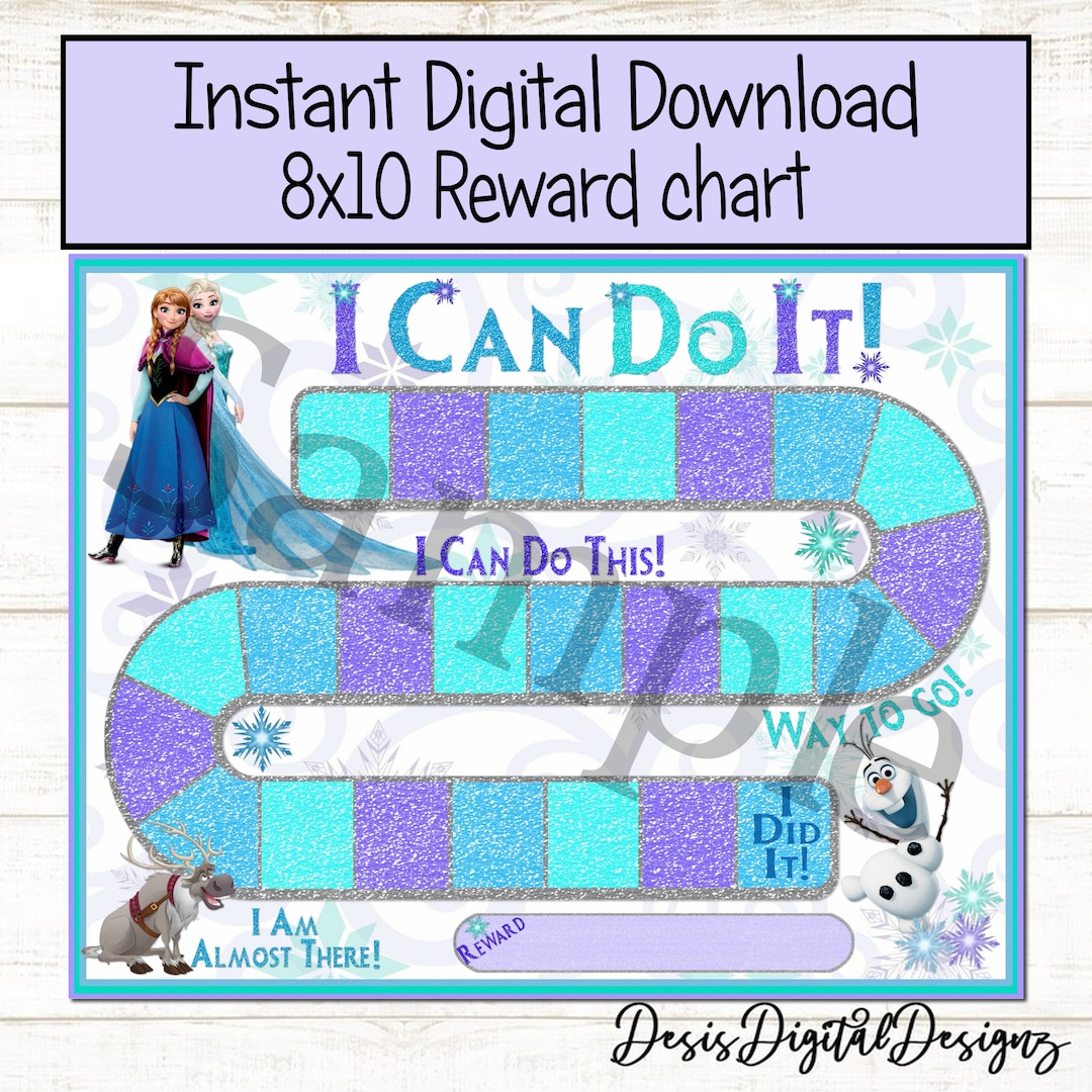 Frozen Reward Chart Behavior Chart Anna Elsa Daily Chore Chart ...