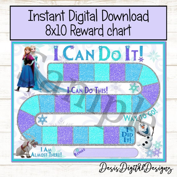 Frozen Reward Chart Behavior Chart Anna Elsa Daily Chore Chart | Etsy