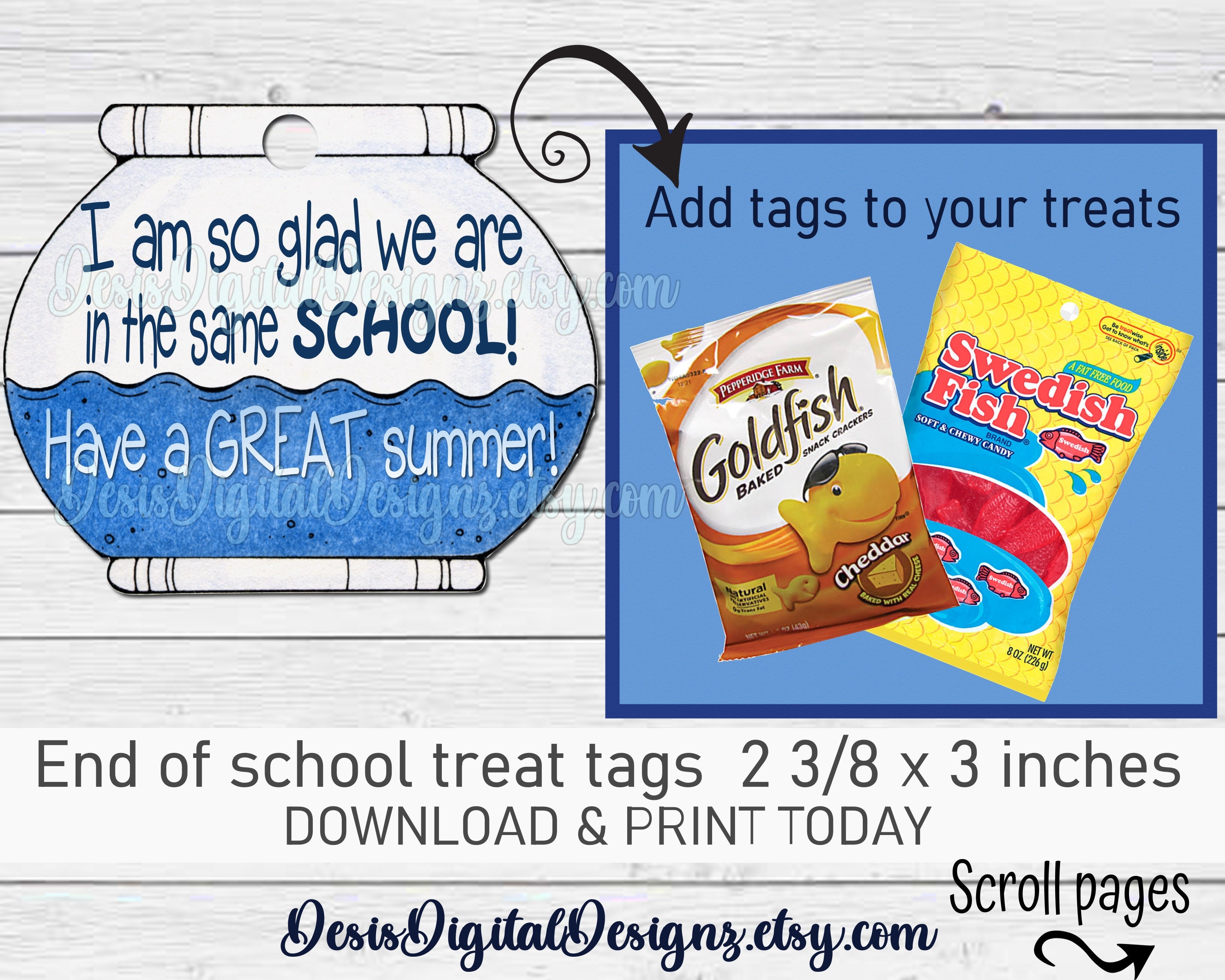 In the Same School Tags Treat Tags Last Day of School Gifts End of ...