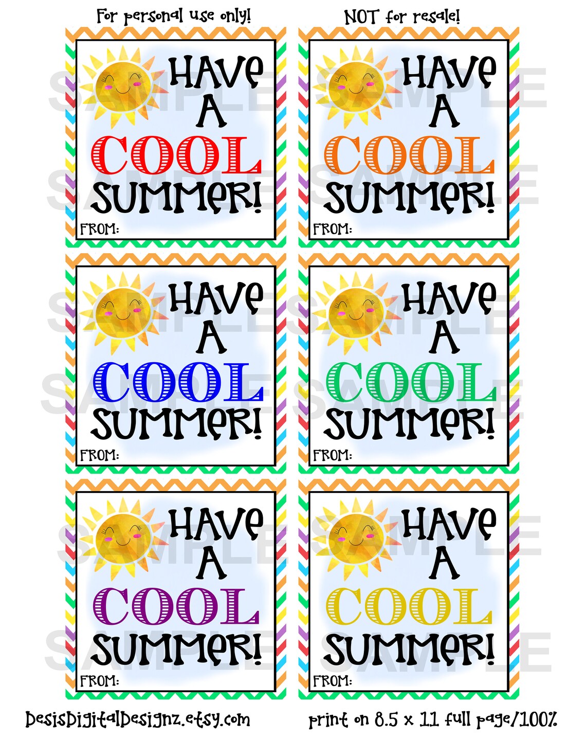 Have a Cool Summer. Popsicle Handout. Last Day of School Gifts - Etsy
