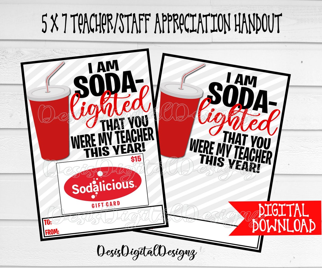 Soda-lighted That You Were My Teacher. Teacher Appreciation Week ...