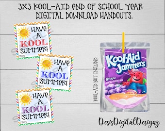 Have a KOOL Summer Card, Note, End of the School, Year, Printable ...