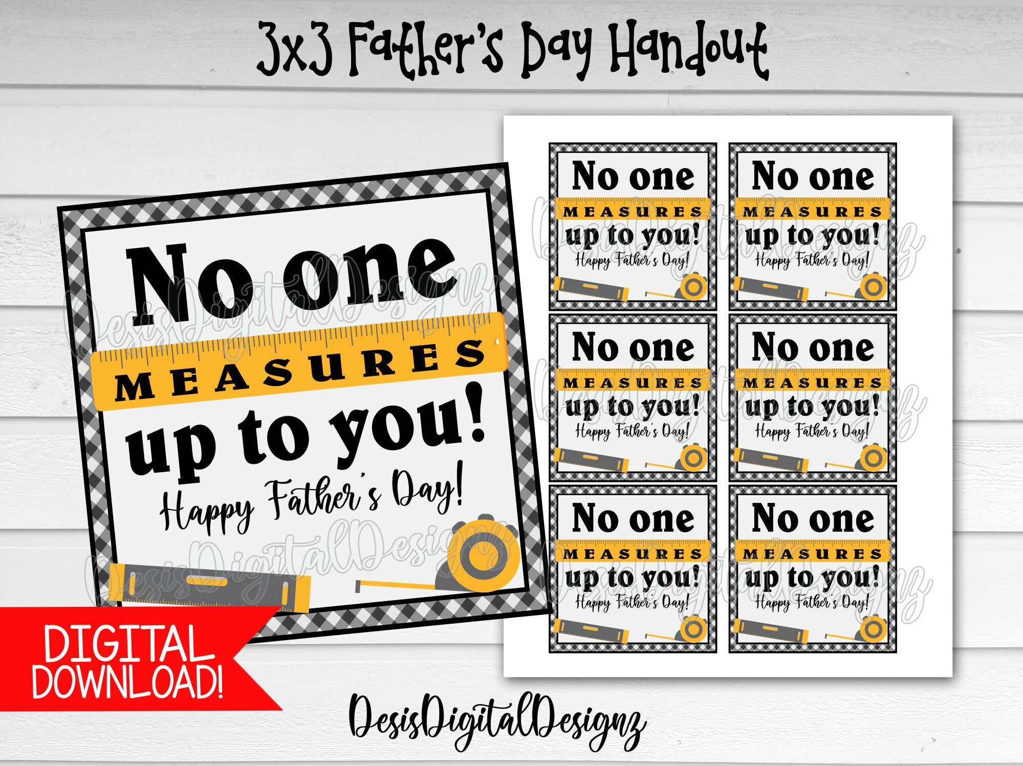 No One Measures up to You. Fathers Day Handout. Fathers Day Gift ...