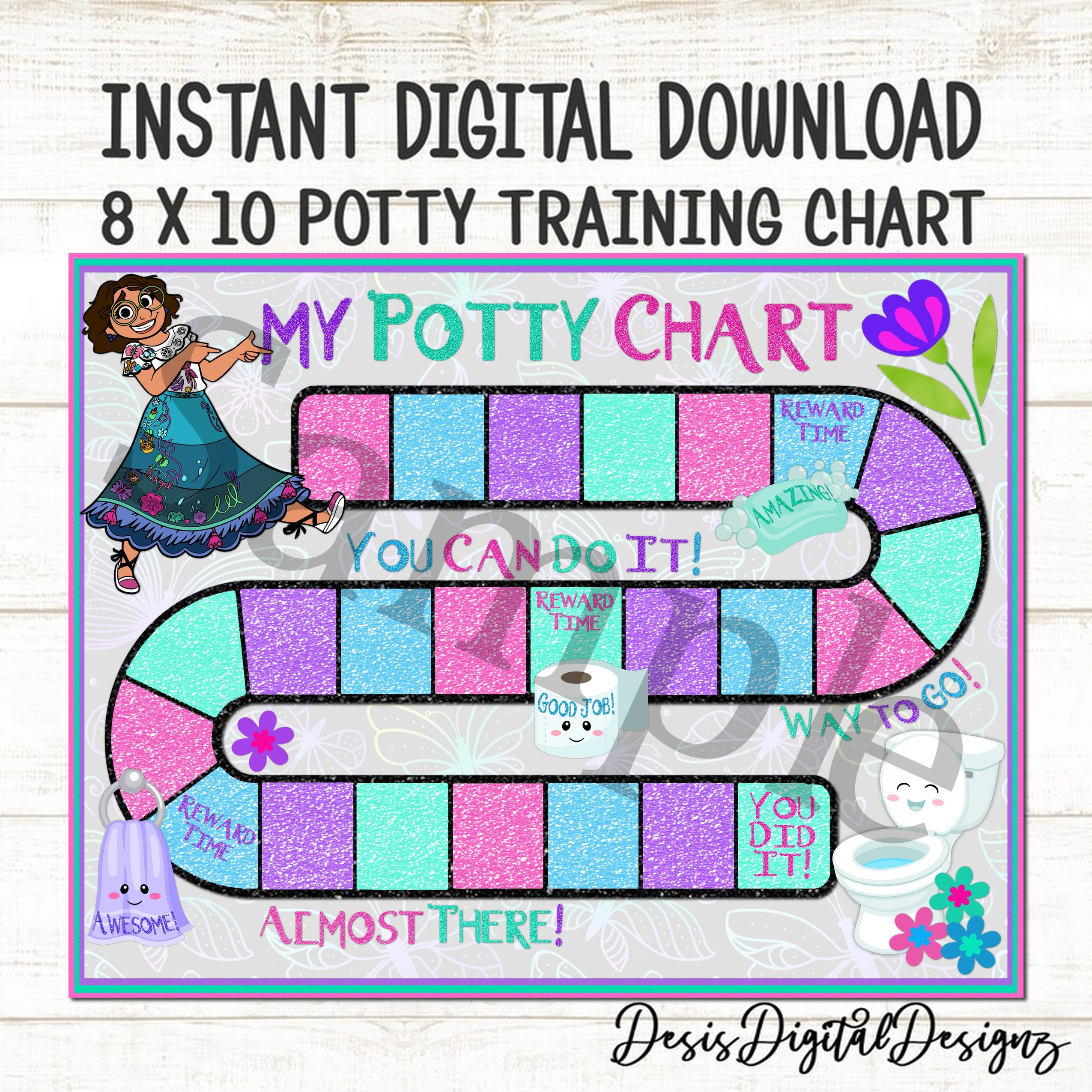 Encanto Potty Chart Toddler Potty Training Chart Mirabel Isabela Reward ...
