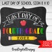 Last Day of Fourth Grade Sign. Last Day of School Sign. School Sign ...