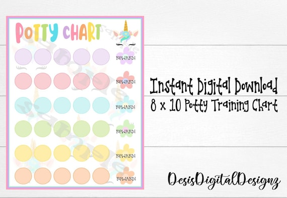 Unicorn Potty Chart. Unicorn Potty Training Chart Unicorn - Etsy