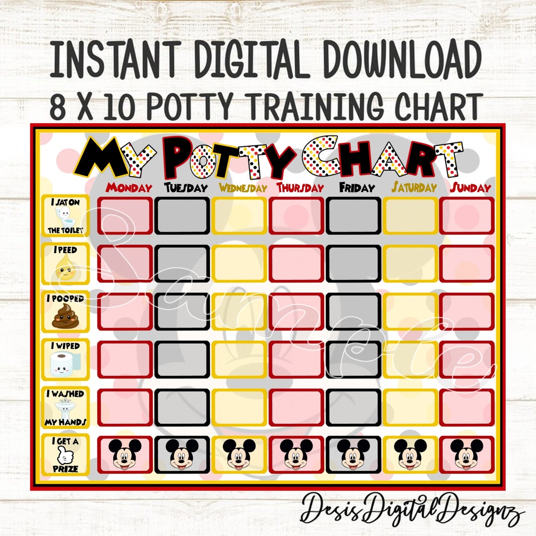 Mickey Mouse Potty Training Chart Mickey Mouse Potty Chart Reward Chart ...