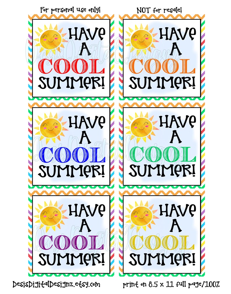 Have a Cool Summer. Popsicle Handout. Last Day of School Gifts - Etsy