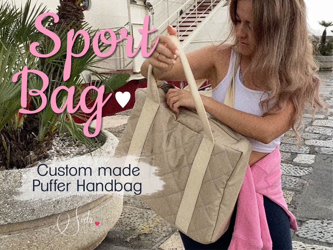 Sport Puffer Bag | Winter Bag| Custom Made | Laptop Bag | Women's ...