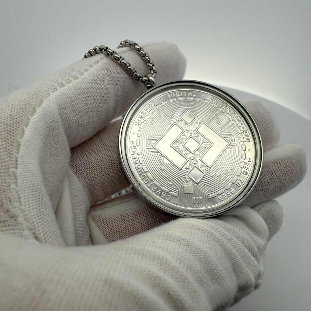 Crypto Gift BNB Silver Coin Locket Necklace, 24 - Etsy