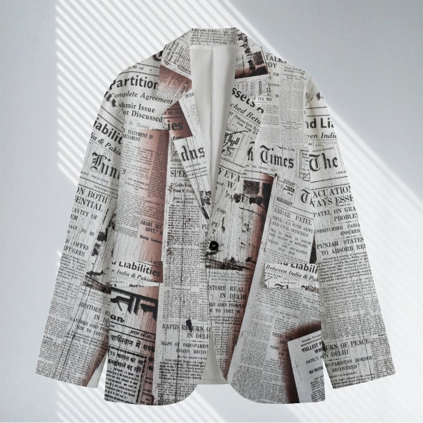 Newspaper Print Top - Etsy
