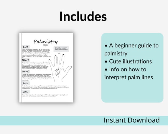 Palm Reading Guide Children Line