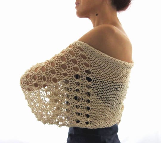 Light Beige COTTON SHRUG ....elegant Hand Knitted Summer Shrug - Etsy