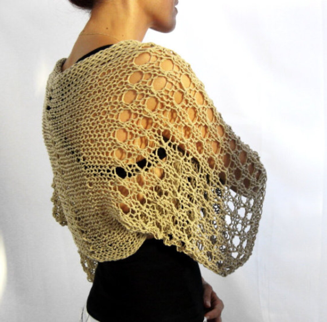 Beige Summer Cotton Lace Shrug - Etsy