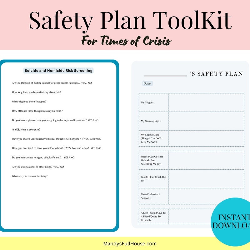 Counseling Safety Plan - Etsy