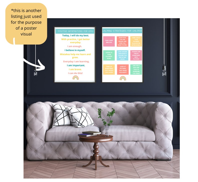 Coping Skills Children Printable Poster, Calm Down Kids Teens, Mental ...