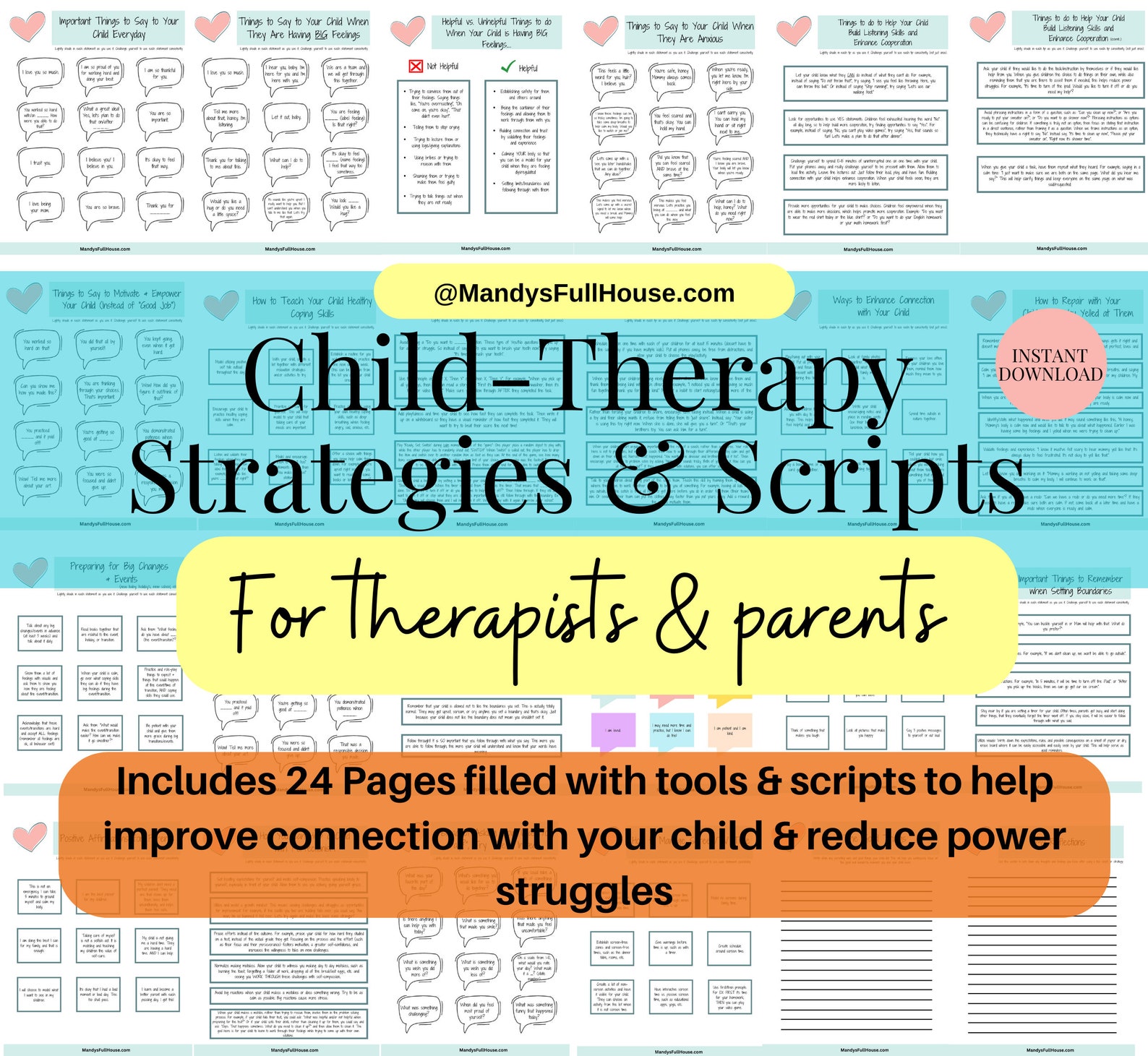 Therapy Worksheet Bundle, Parenting Tools, Chid Therapy, Teen ...
