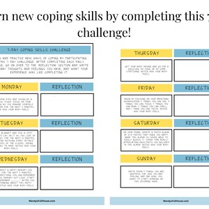 Self Care Printable- PDF- Mental Health- Coping Skills Daily Checklist ...