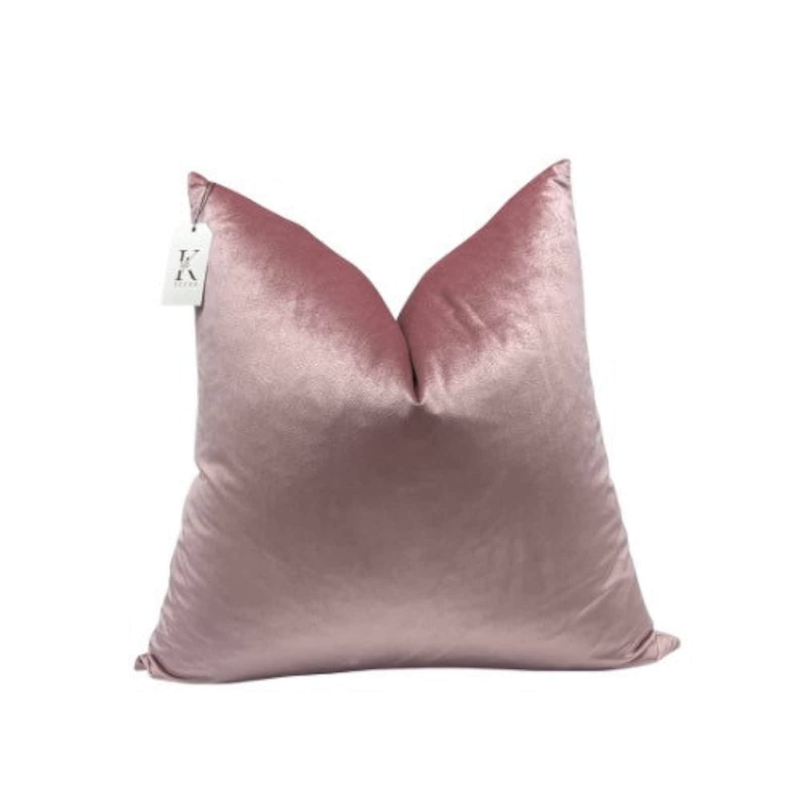 Pink Velvet Pillow Cover / Solid Pink Decorative Pillow / Velvet Throw ...