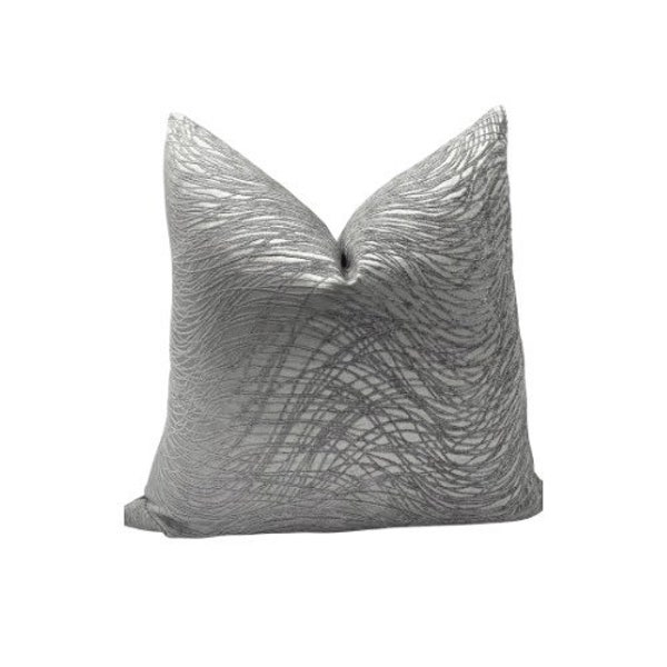 Silver Throw Pillow - Etsy