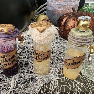 Enchanted Happiness Potion Set, Hocus Pocus, Witchcore, Cottagecore ...