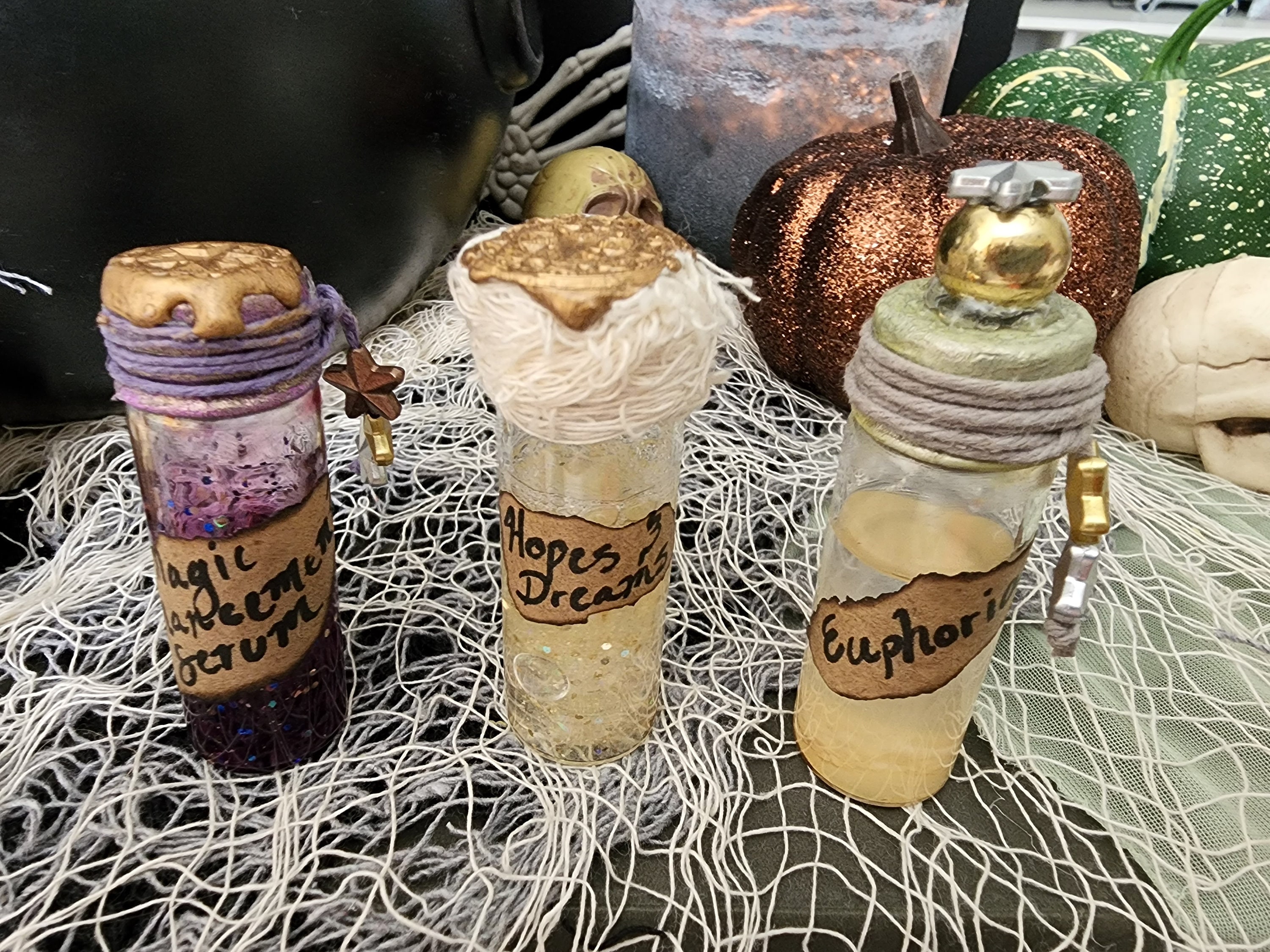Enchanted Happiness Potion Set, Hocus Pocus, Witchcore, Cottagecore ...