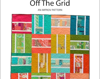 Off the Grid Quilt Pattern Modern Quilt Pattern Contemporary Quilt ...