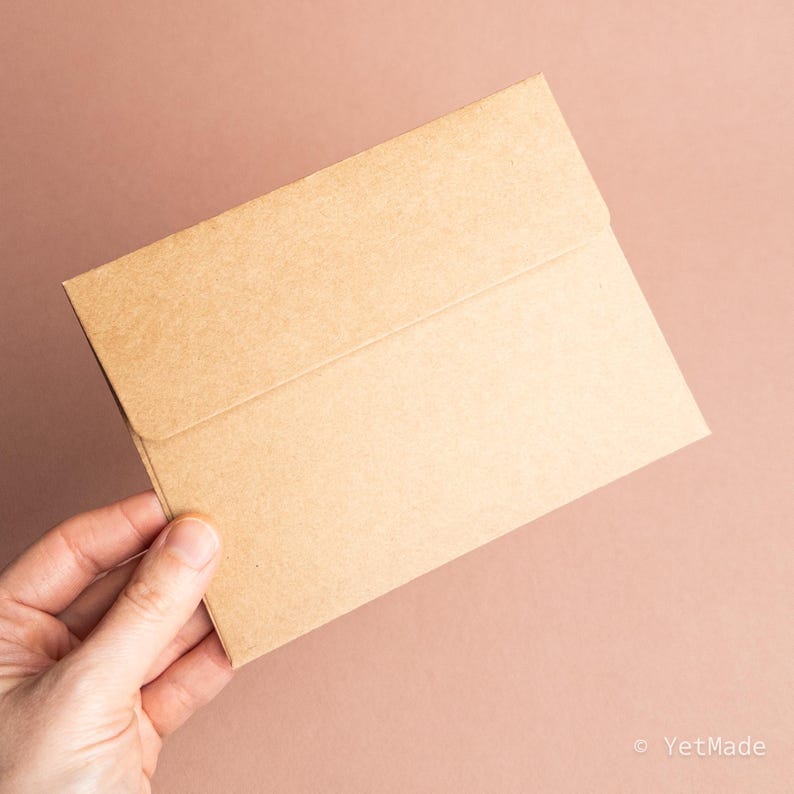 Blank A2 Greeting Note Cards Set of 20 + Optional Thick Kraft Envelopes ...