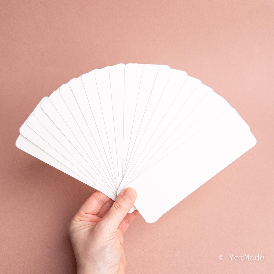 Bookmark Blanks With Round Corners Set of 20 | Your Choice of Paper ...