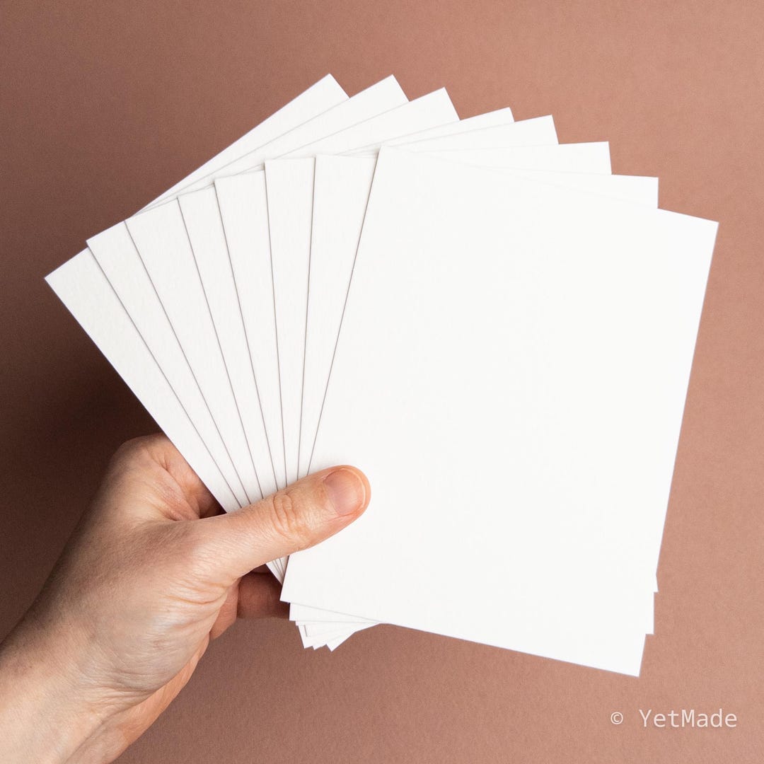 Cotton Cardstock A2 Flat Cards | Luxurious Letterpress 111lb 300gsm ...