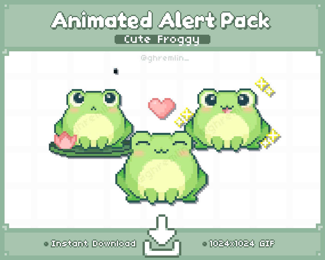 ANIMADO Froggy Twitch Stream Alert Pack / Stream Pet / Stream ...